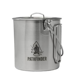 Pathfinder Edelstahl Bush Pot mit Deckel 0.95 Liter | bw-online-shop